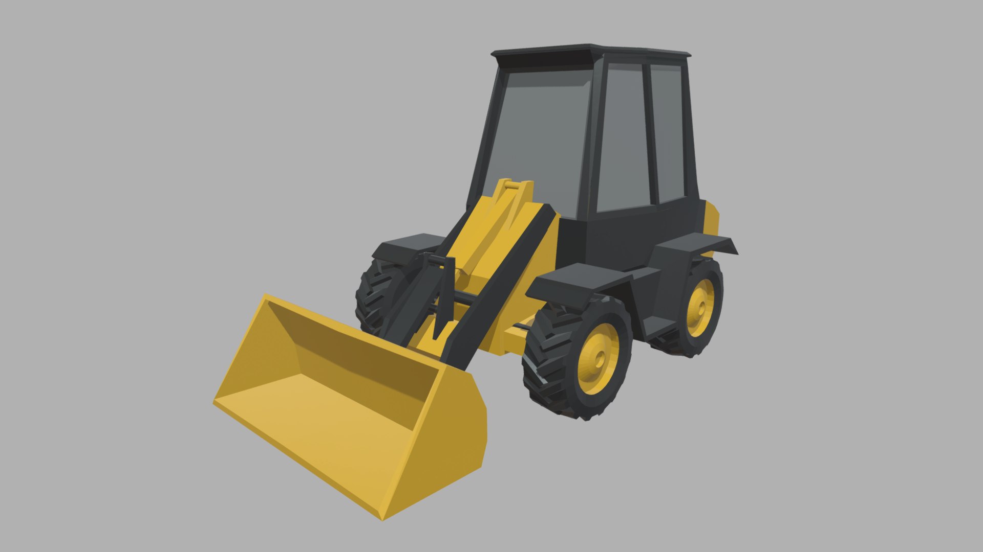 Low Poly Compact Loader 01 Model - TurboSquid 2229007