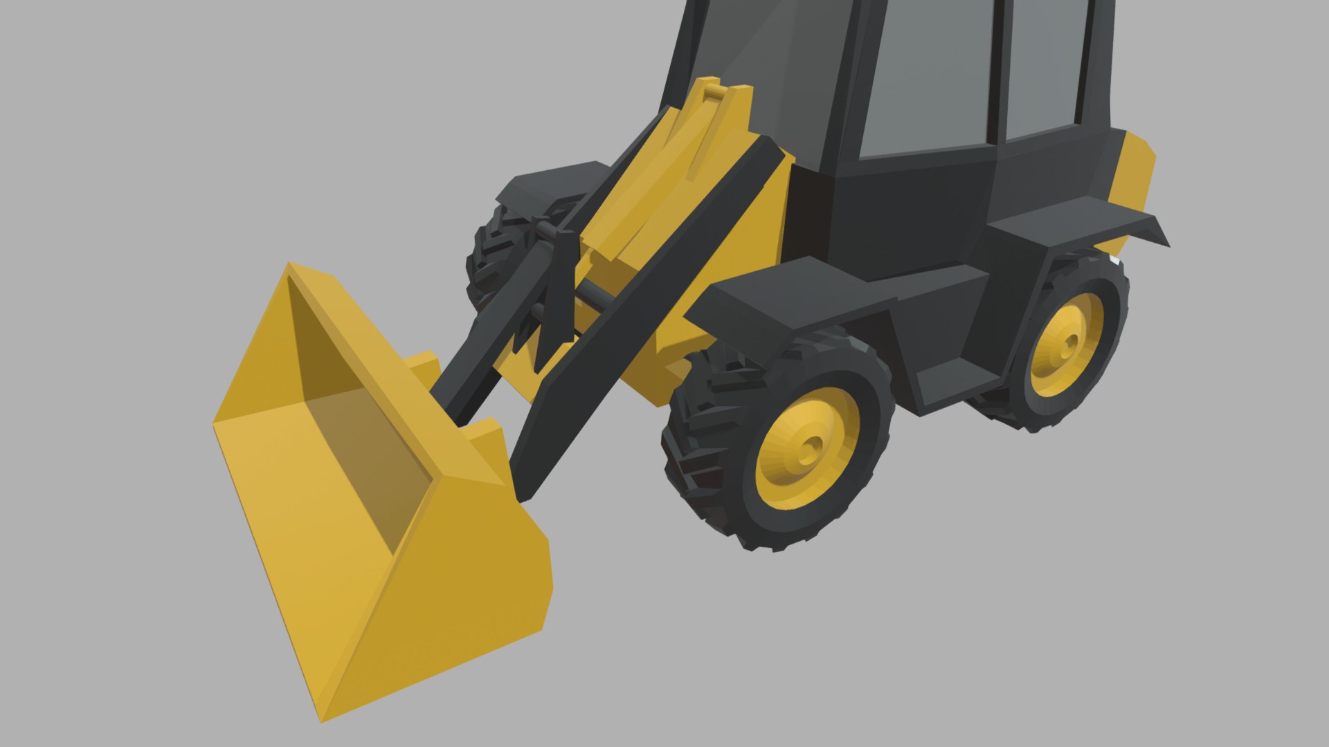 Low Poly Compact Loader 01 Model - TurboSquid 2229007