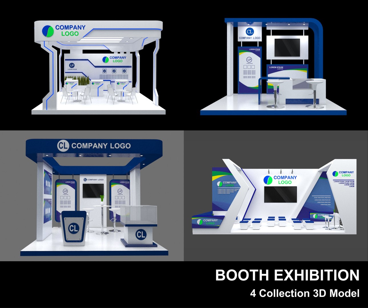 Booth Exhibition 3D Model - TurboSquid 1589543