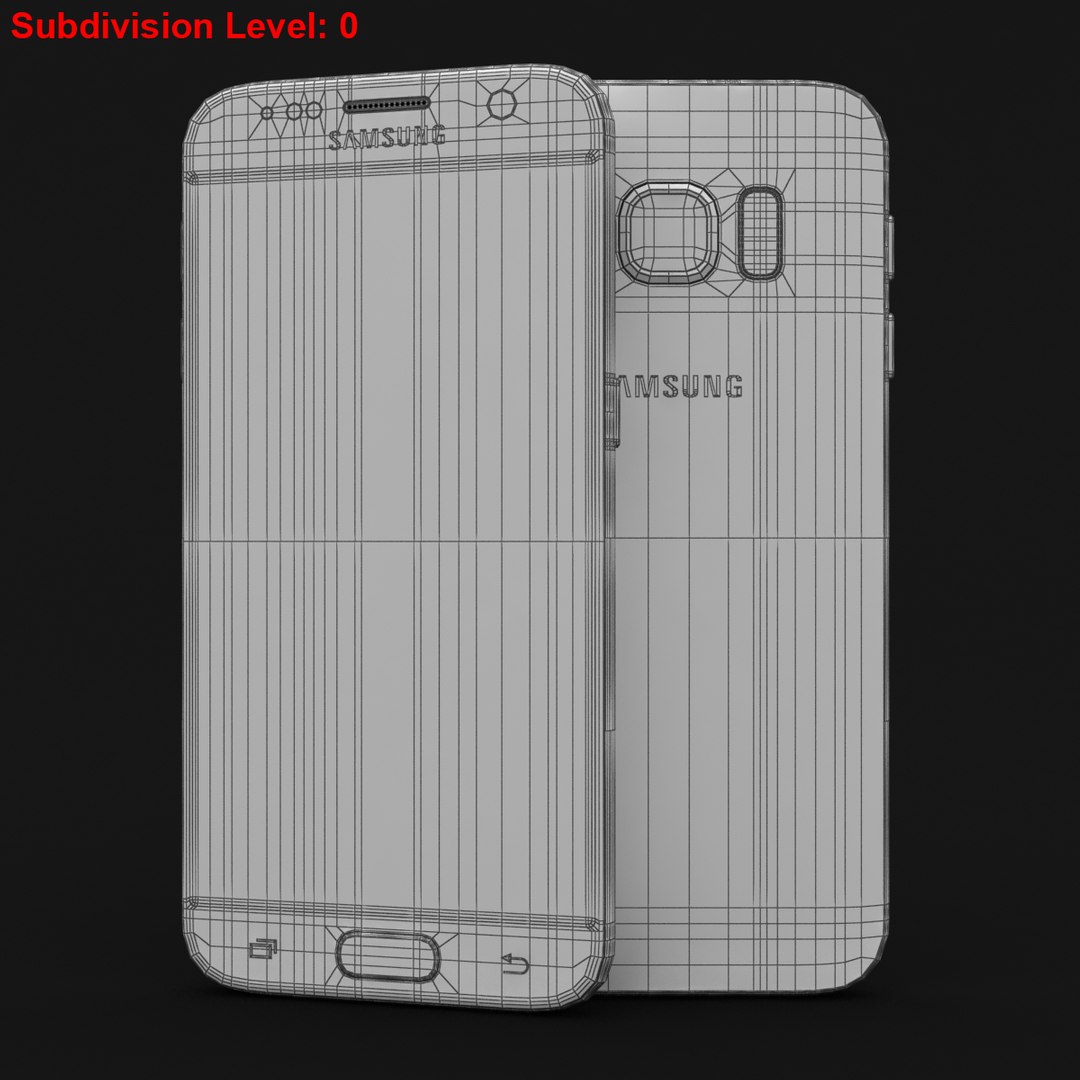 samsung galaxy s7 black 3d model
