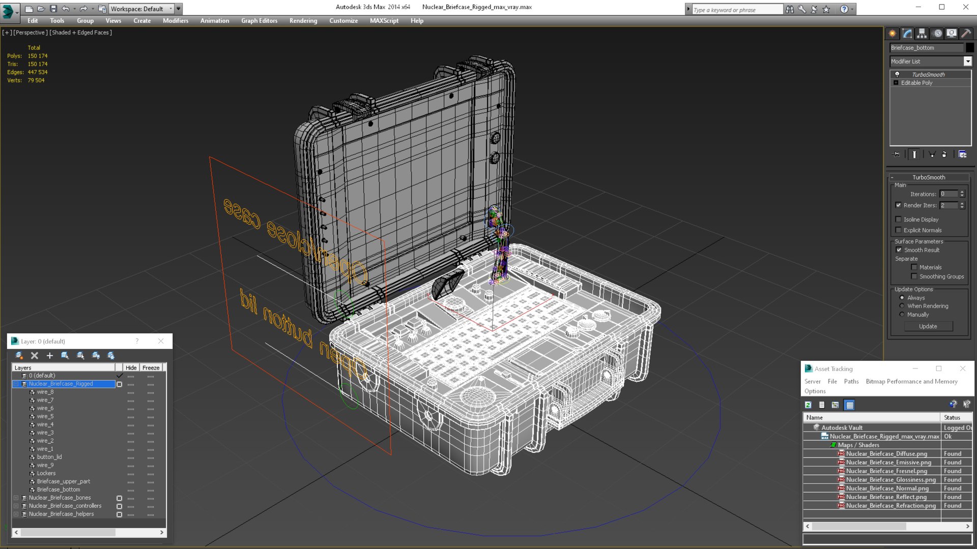 Nuclear Briefcase Rigged 3D Model - TurboSquid 2042689