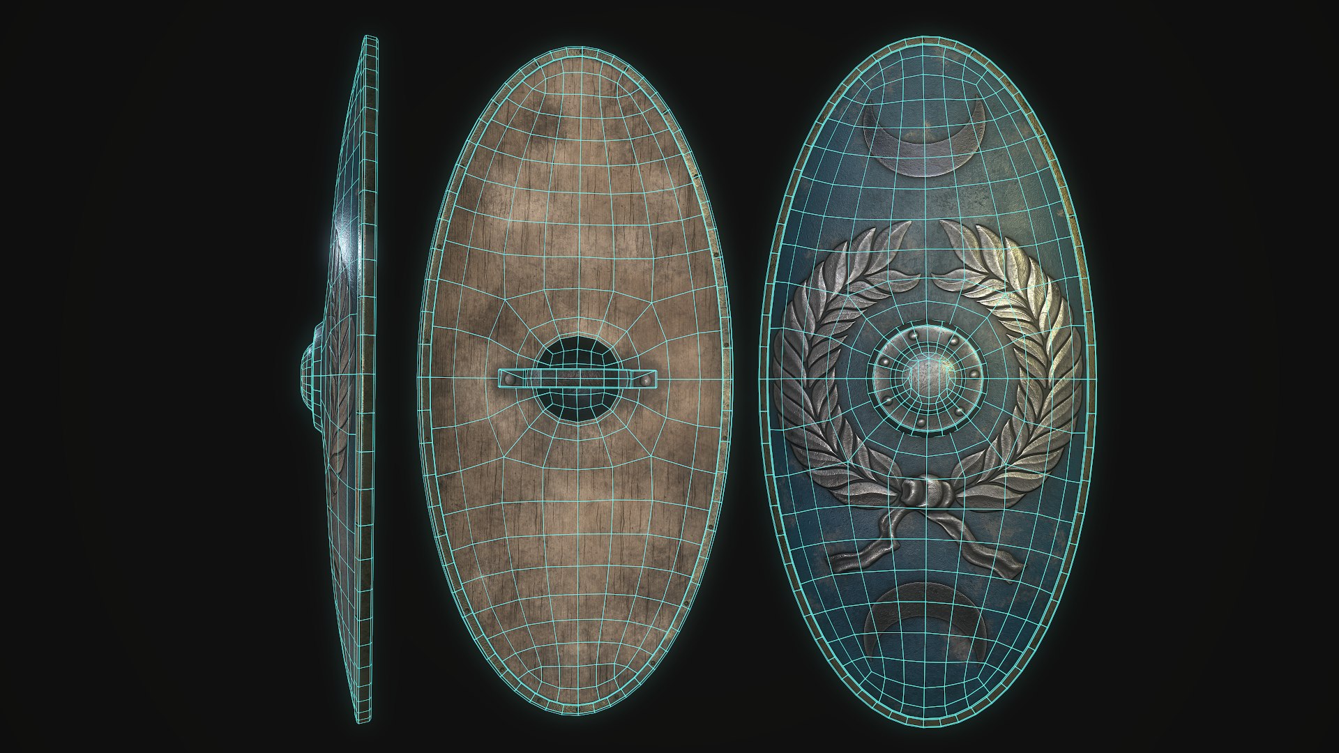 3D Roman Shield Model - TurboSquid 1493933