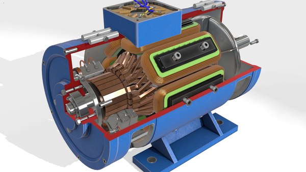3D DC electric motor model - TurboSquid 1784924