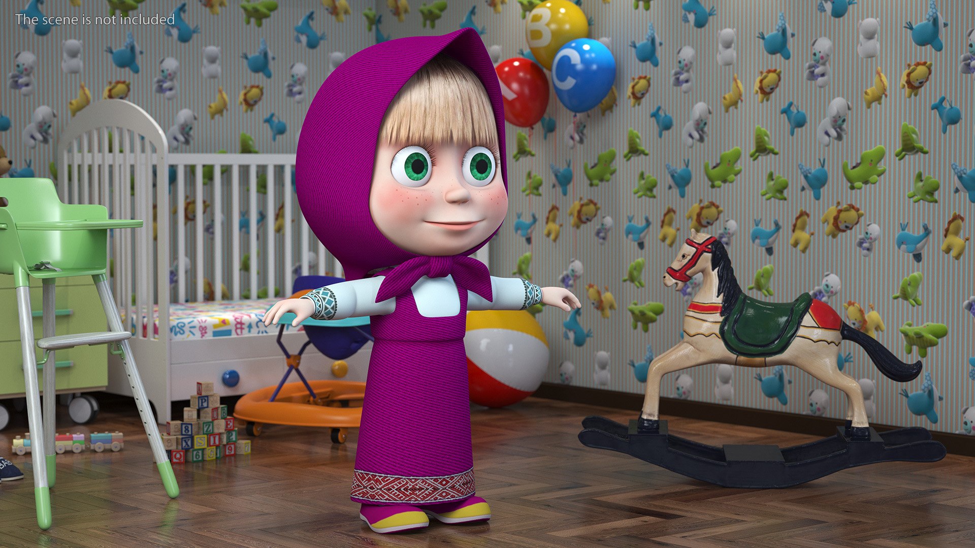 3D Cartoon Character Masha Rigged For Cinema 4D - TurboSquid 2128004