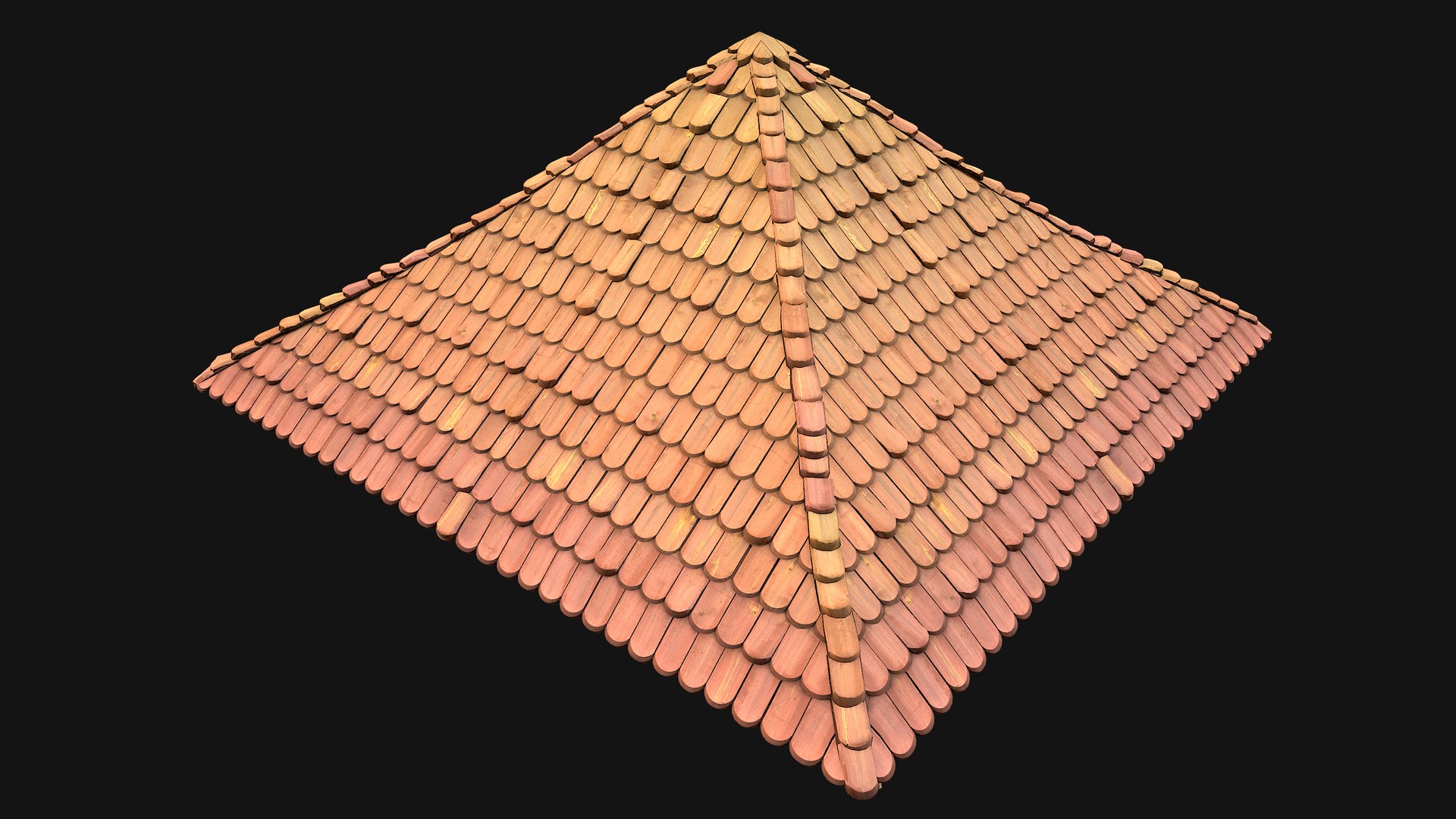 3D Medieval Tile Pyramid Roof - TurboSquid 2140566