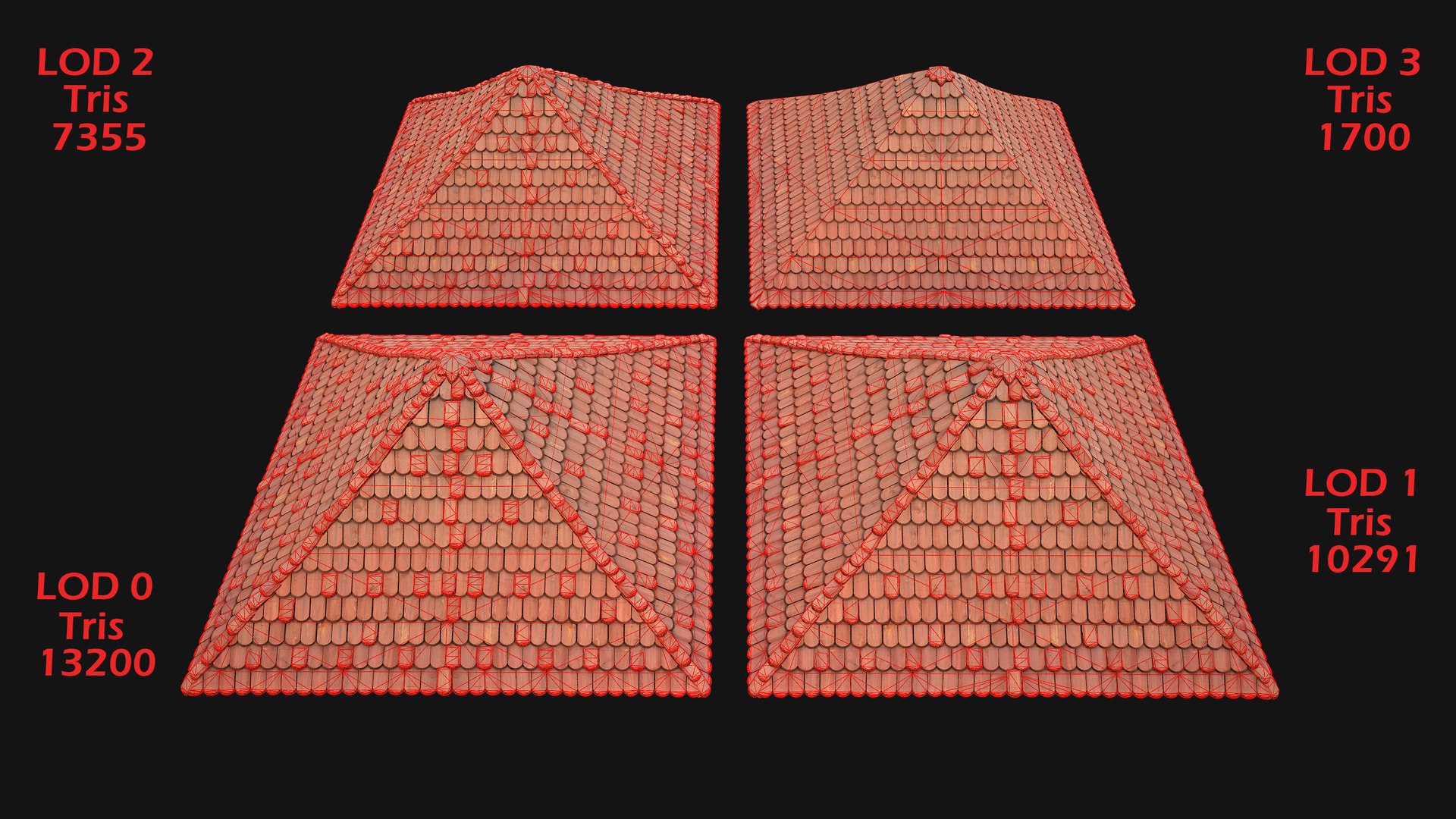 3D Medieval Tile Pyramid Roof - TurboSquid 2140566