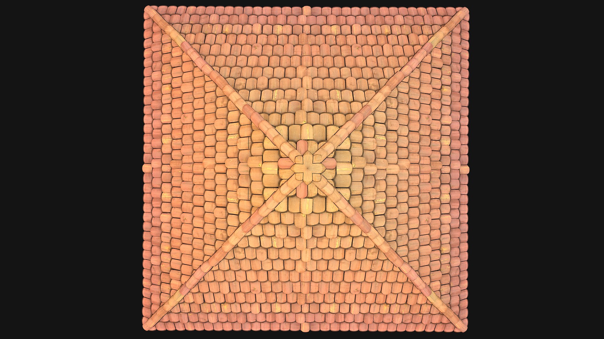3D Medieval Tile Pyramid Roof - TurboSquid 2140566