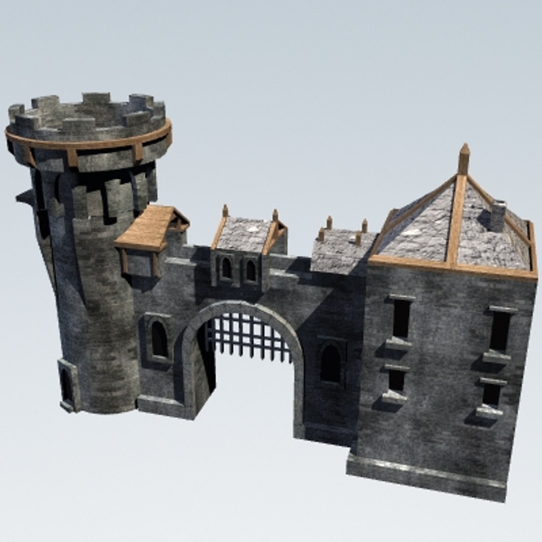 3ds max castle gatehouse