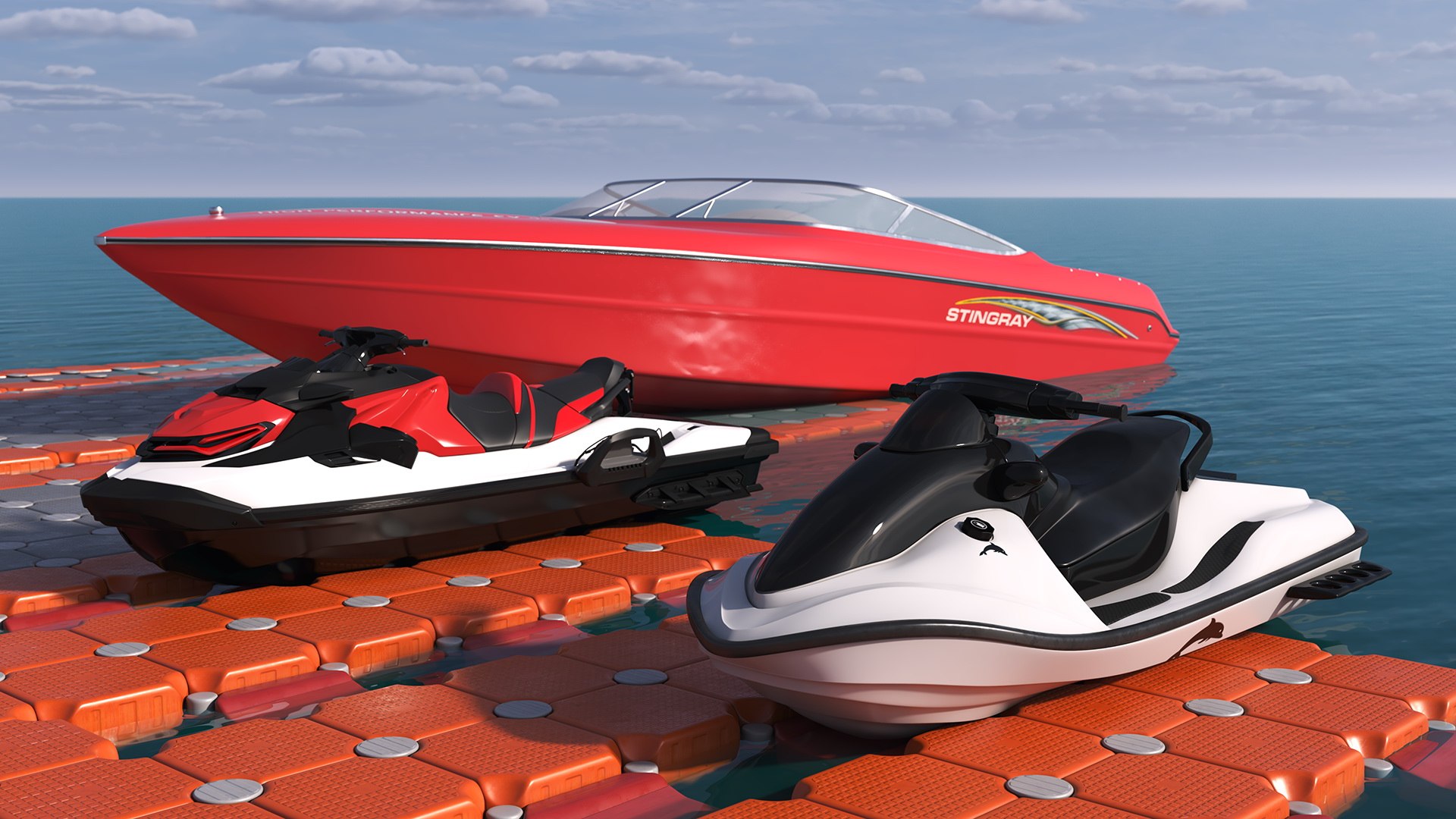 3D Floating Pontoons Dock - TurboSquid 2274856