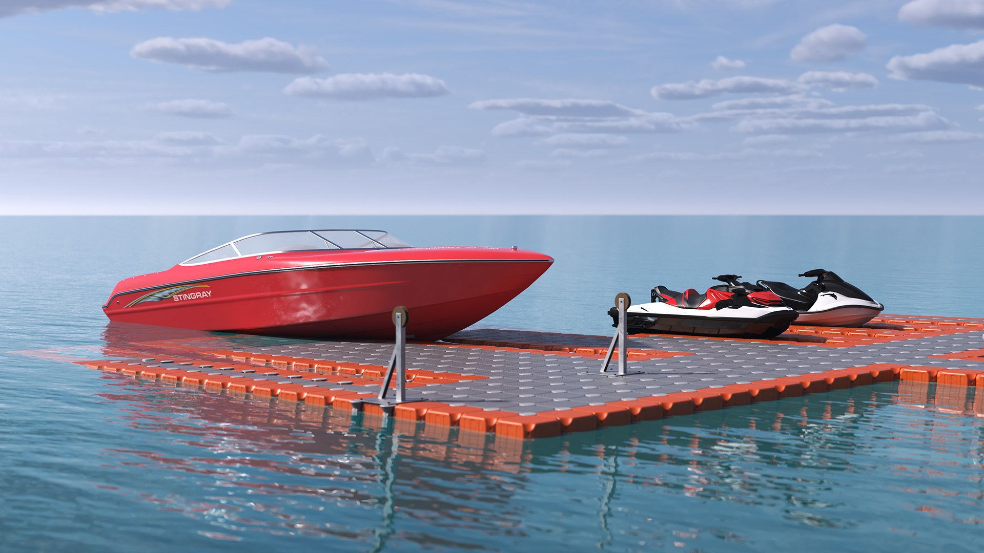 3D Floating Pontoons Dock - TurboSquid 2274856