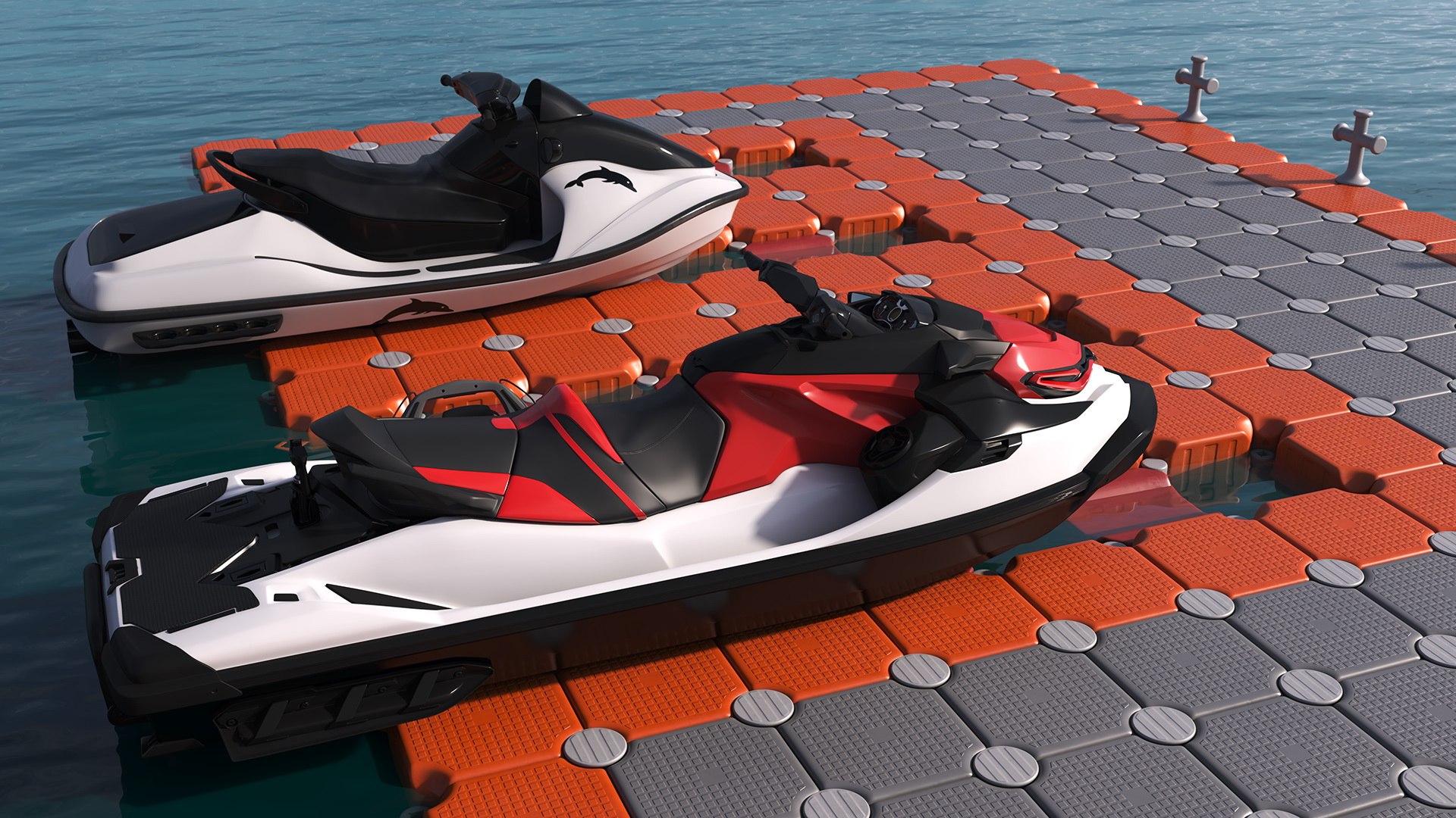 3D Floating Pontoons Dock - TurboSquid 2274856