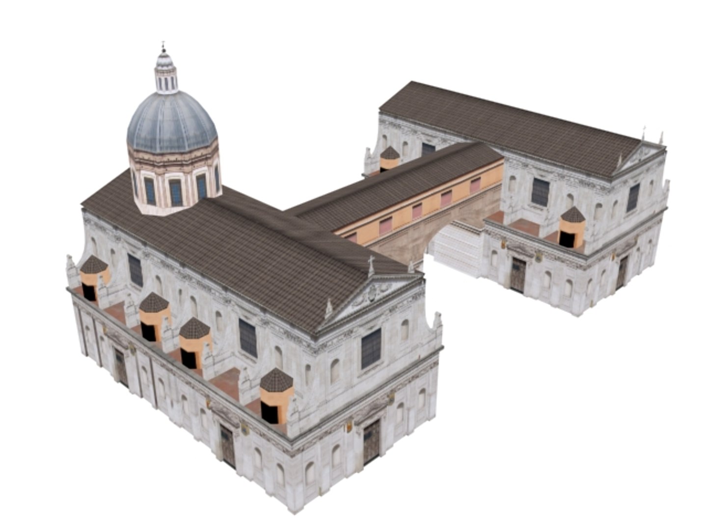 3d Model Of Vatican Church Building