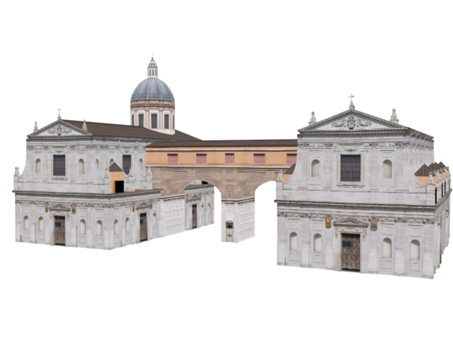 3d Model Of Vatican Church Building