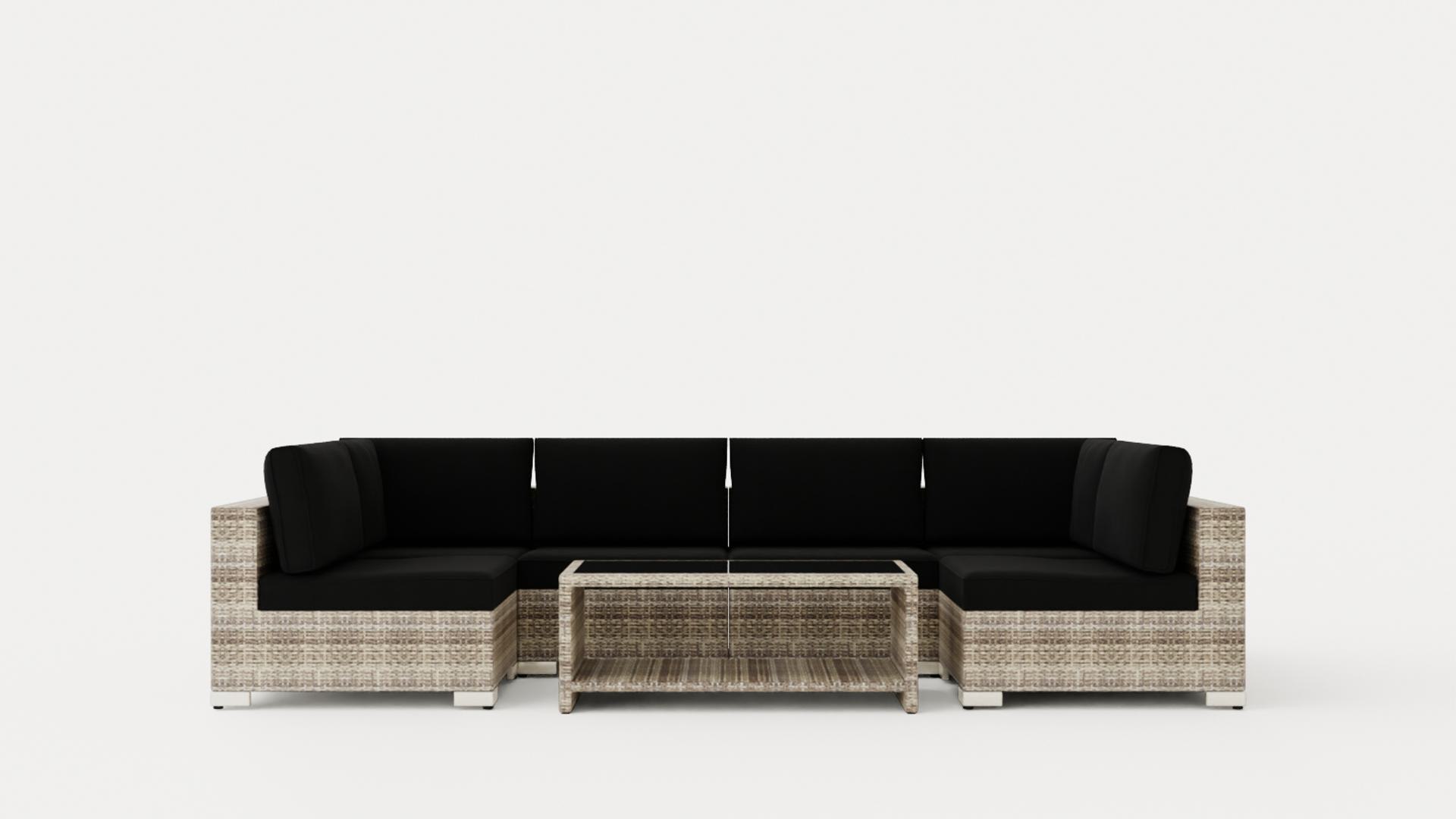 Bahamas Lounge Group 6 Seater Table M Shelf 3D Model - TurboSquid 2232942