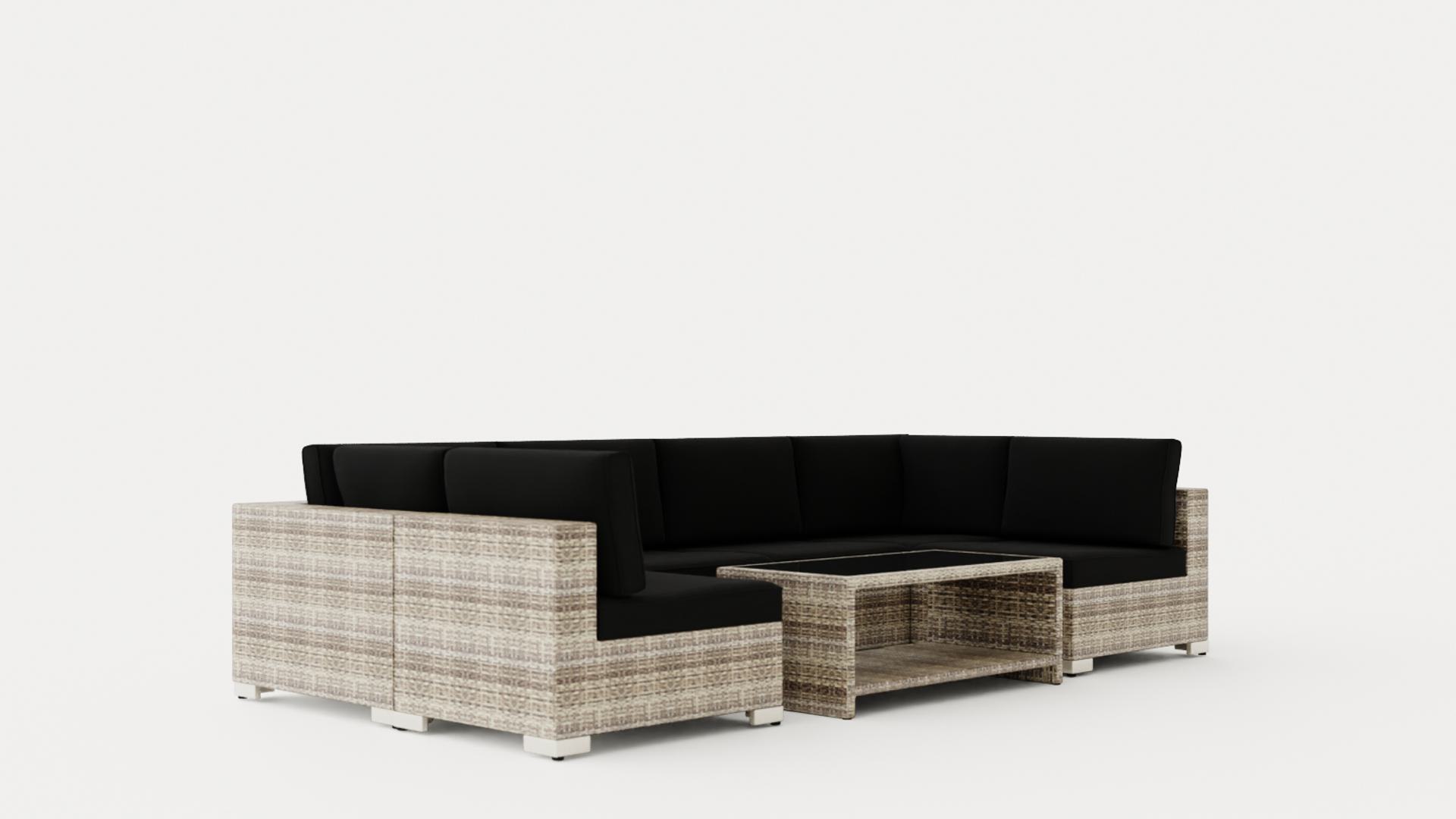 Bahamas Lounge Group 6 Seater Table M Shelf 3D Model - TurboSquid 2232942