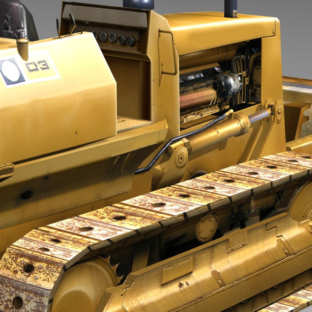 3dsmax dozer excavator