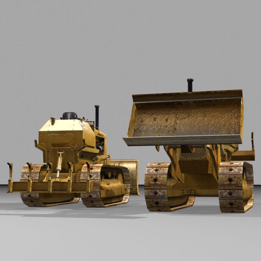 3dsmax dozer excavator
