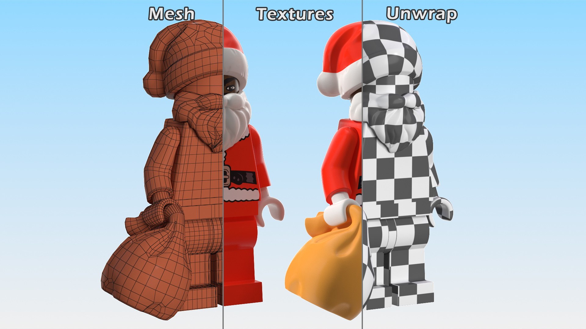 LEGO Santa with Toy Sack Minifigure 3D - TurboSquid 1788374