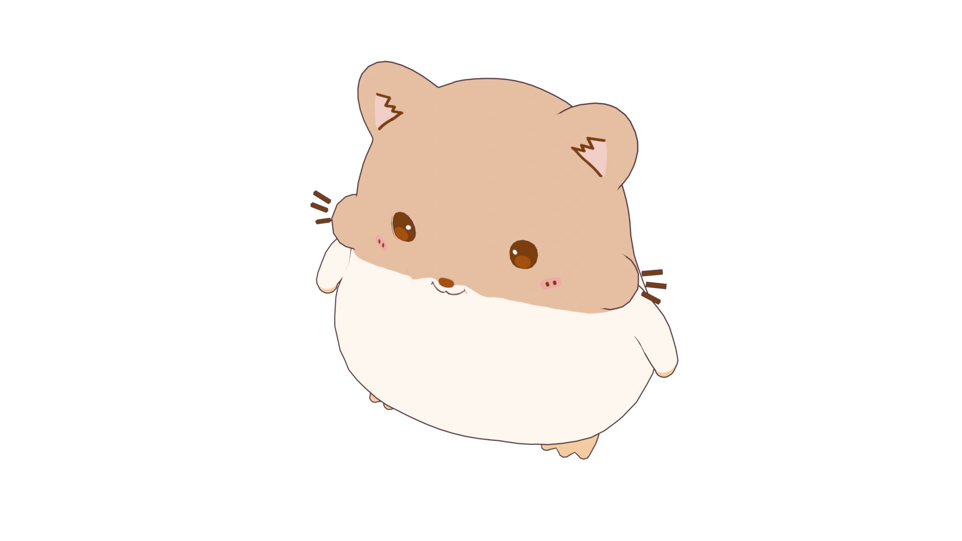 Cartoon Hamster 3D Model - TurboSquid 1909443