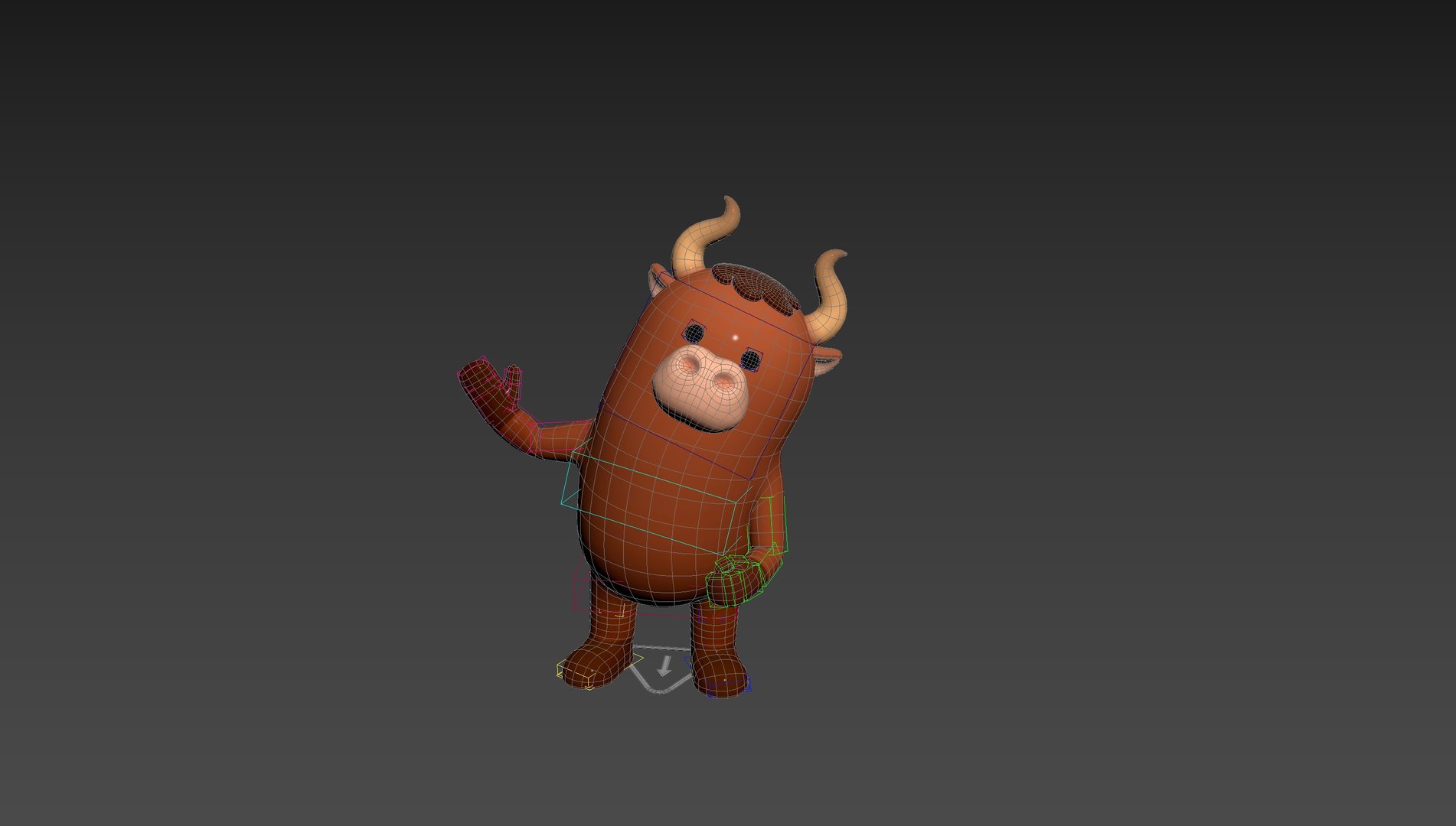 3D model Rigged Bull Character - TurboSquid 2021137