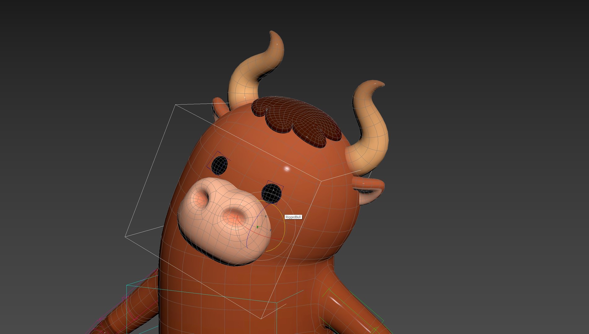 3D model Rigged Bull Character - TurboSquid 2021137
