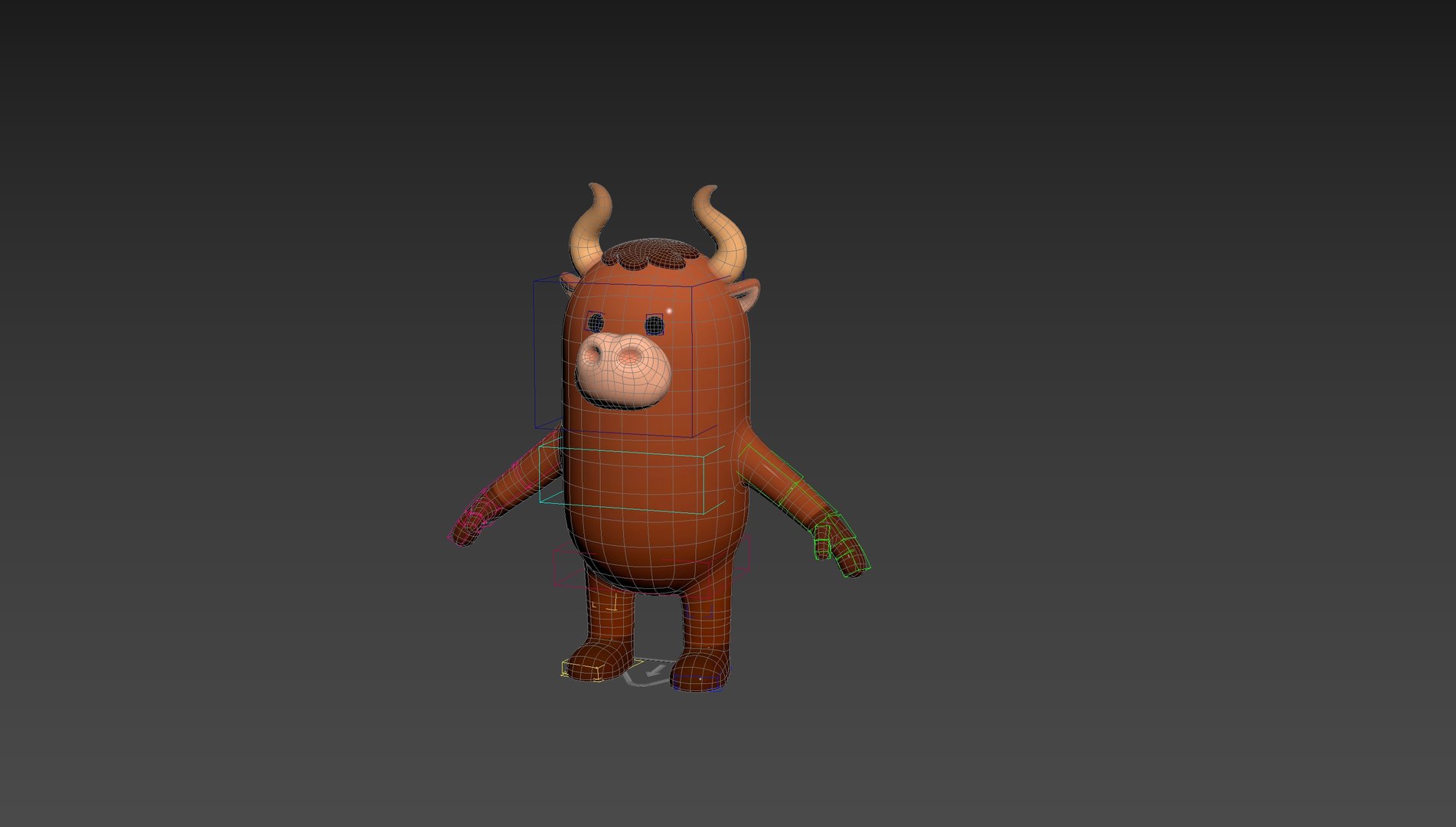 3D model Rigged Bull Character - TurboSquid 2021137