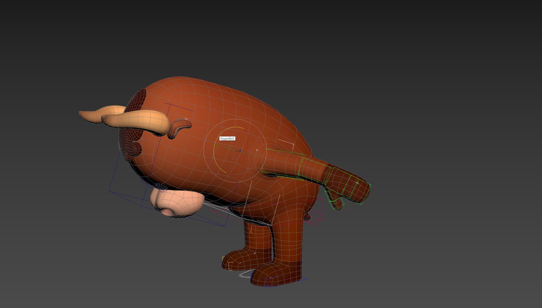 3D model Rigged Bull Character - TurboSquid 2021137
