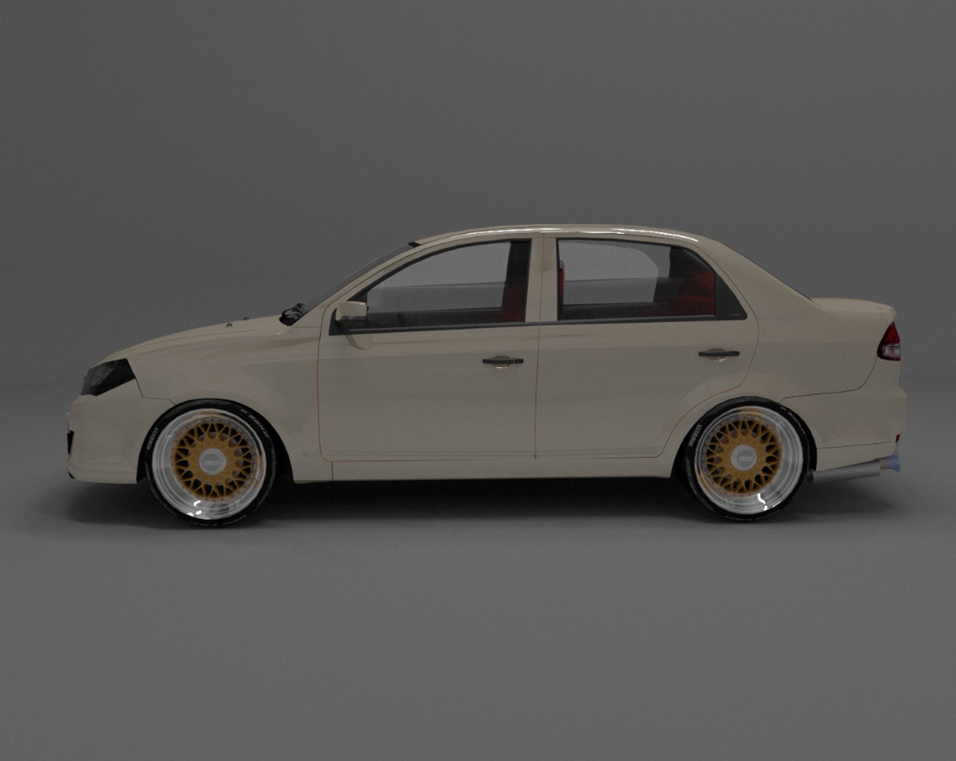 Proton Saga Flx Sedan 3d Model
