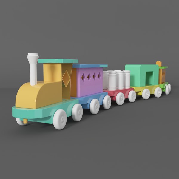 Train toy 3D model - TurboSquid 1948750