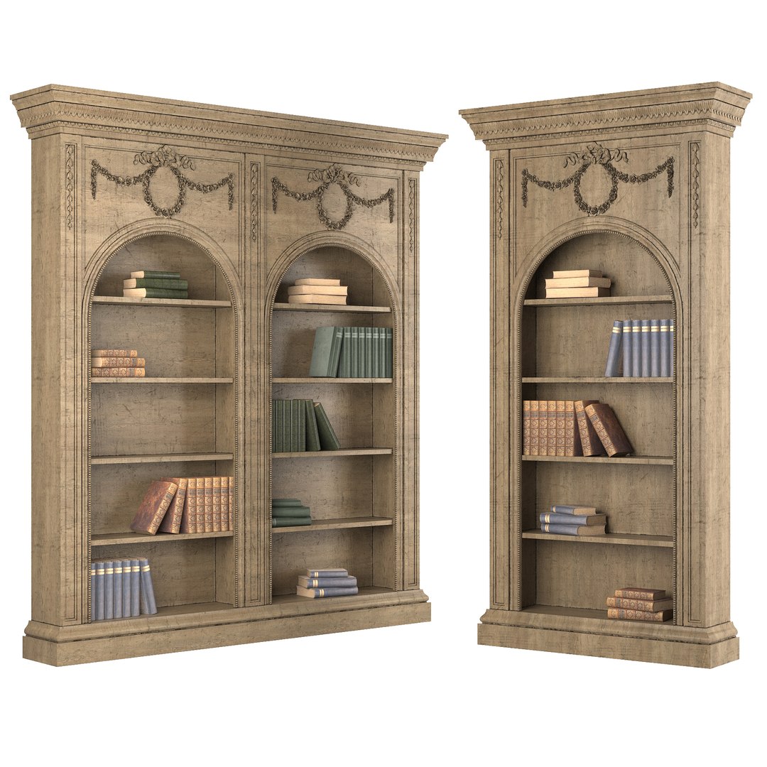 Classical Bookcase Model - TurboSquid 1919760