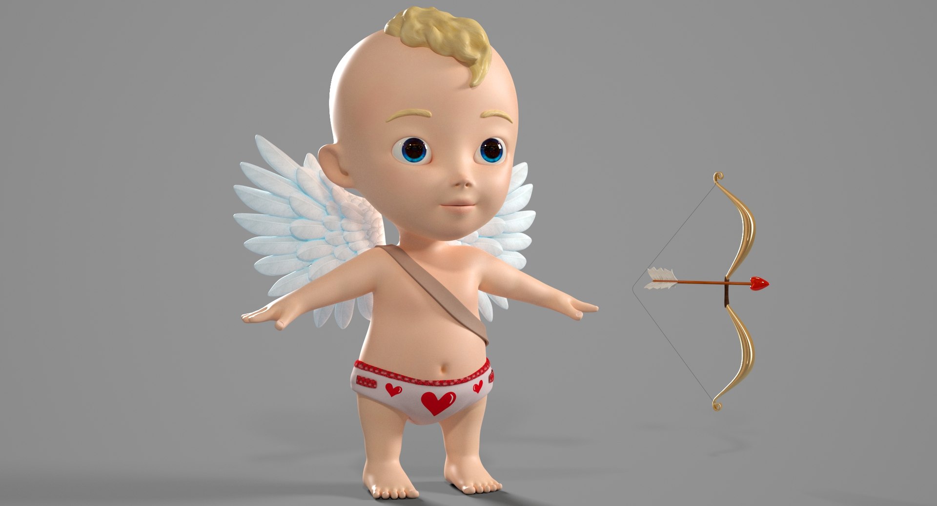 Cartoon baby boy cupidon 3D - TurboSquid 1377521