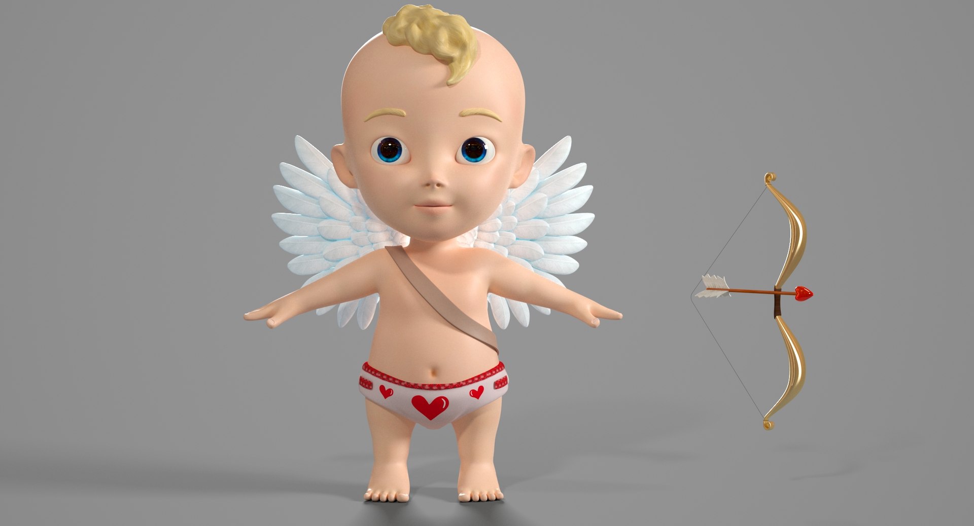 Cartoon Baby Boy Cupidon 3D - TurboSquid 1377521