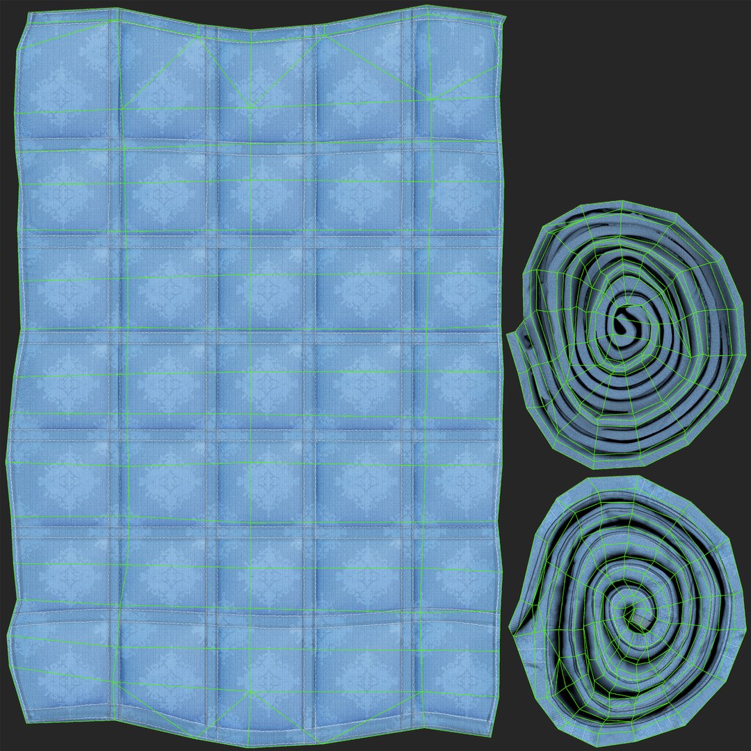 3D Fabric Rolls On Shelves Model - TurboSquid 1793046