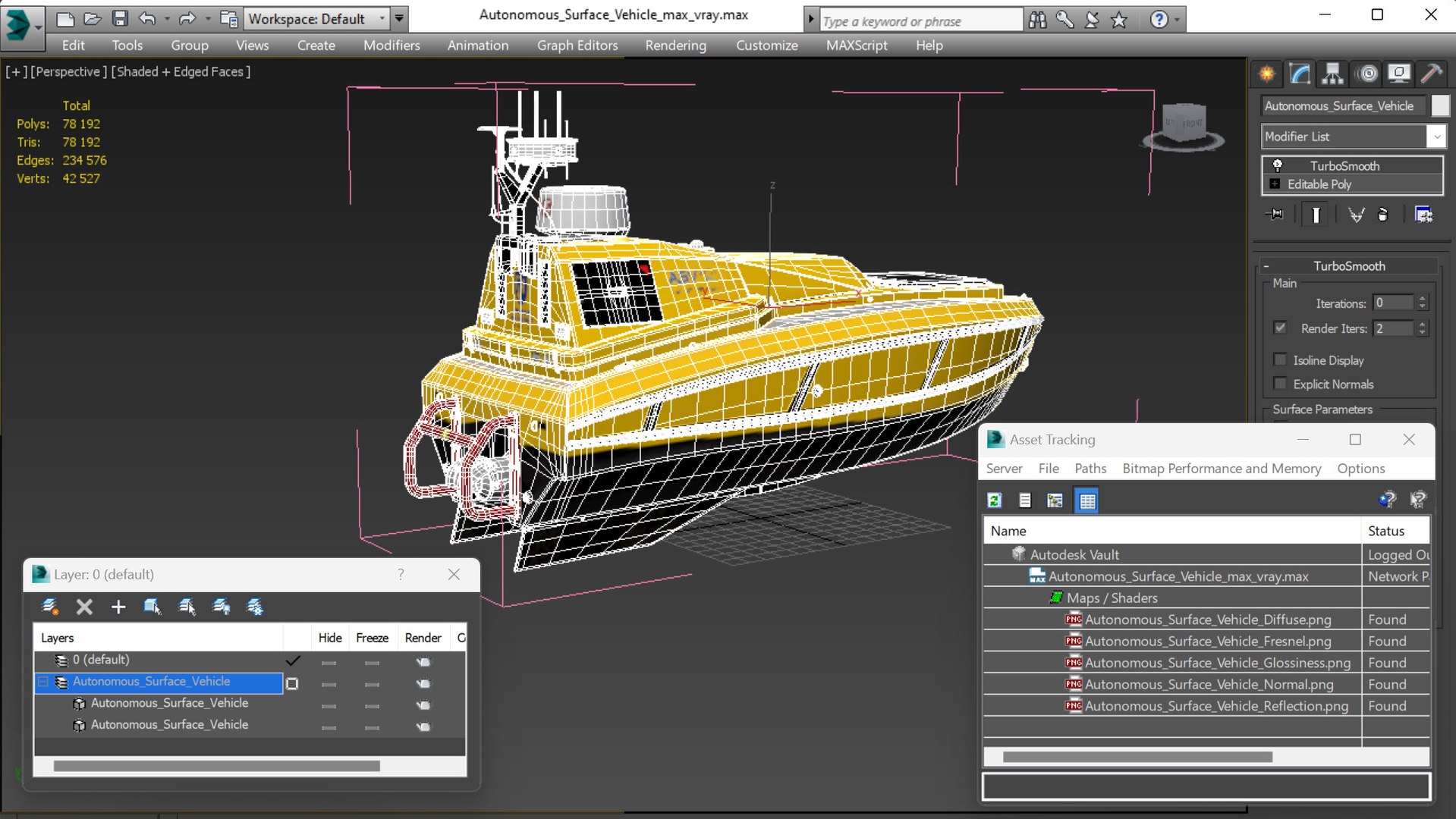 Autonomous Surface Vehicle Model Turbosquid 2206575