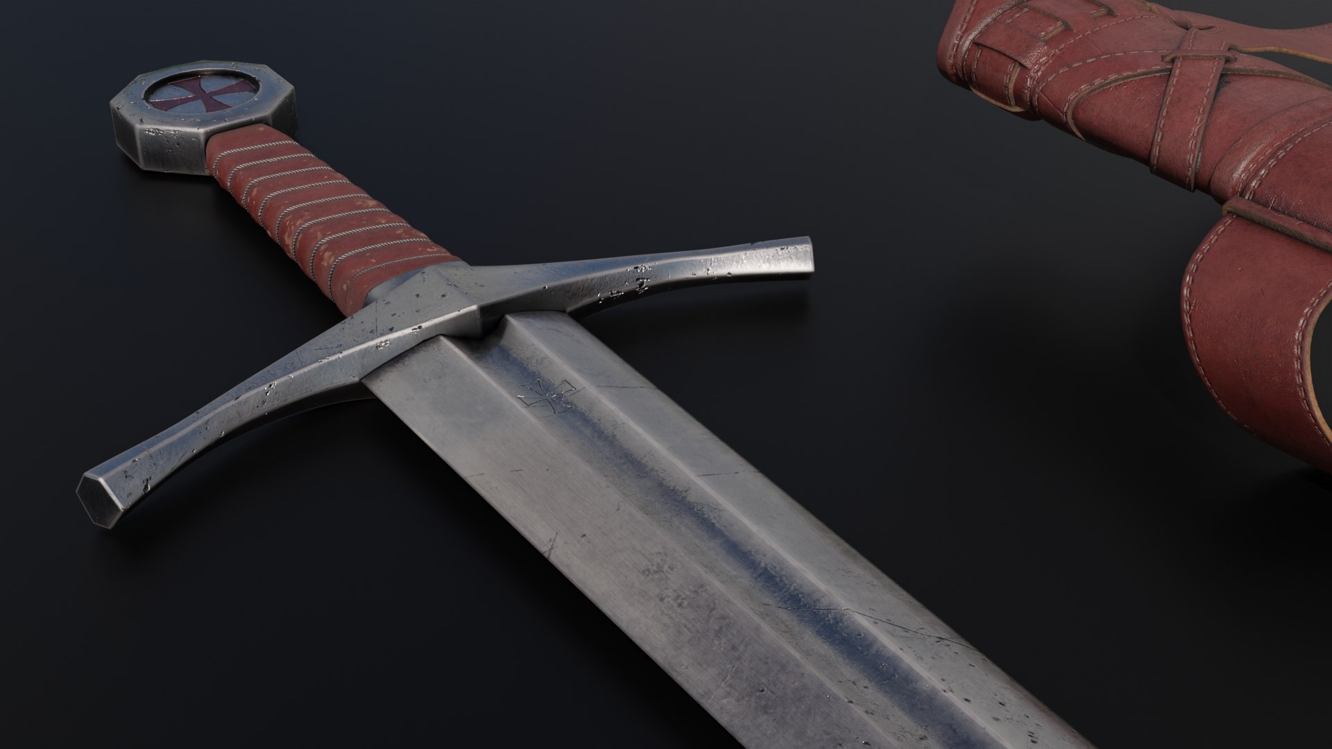 Templar Knight Sword 3D Model - TurboSquid 2127889