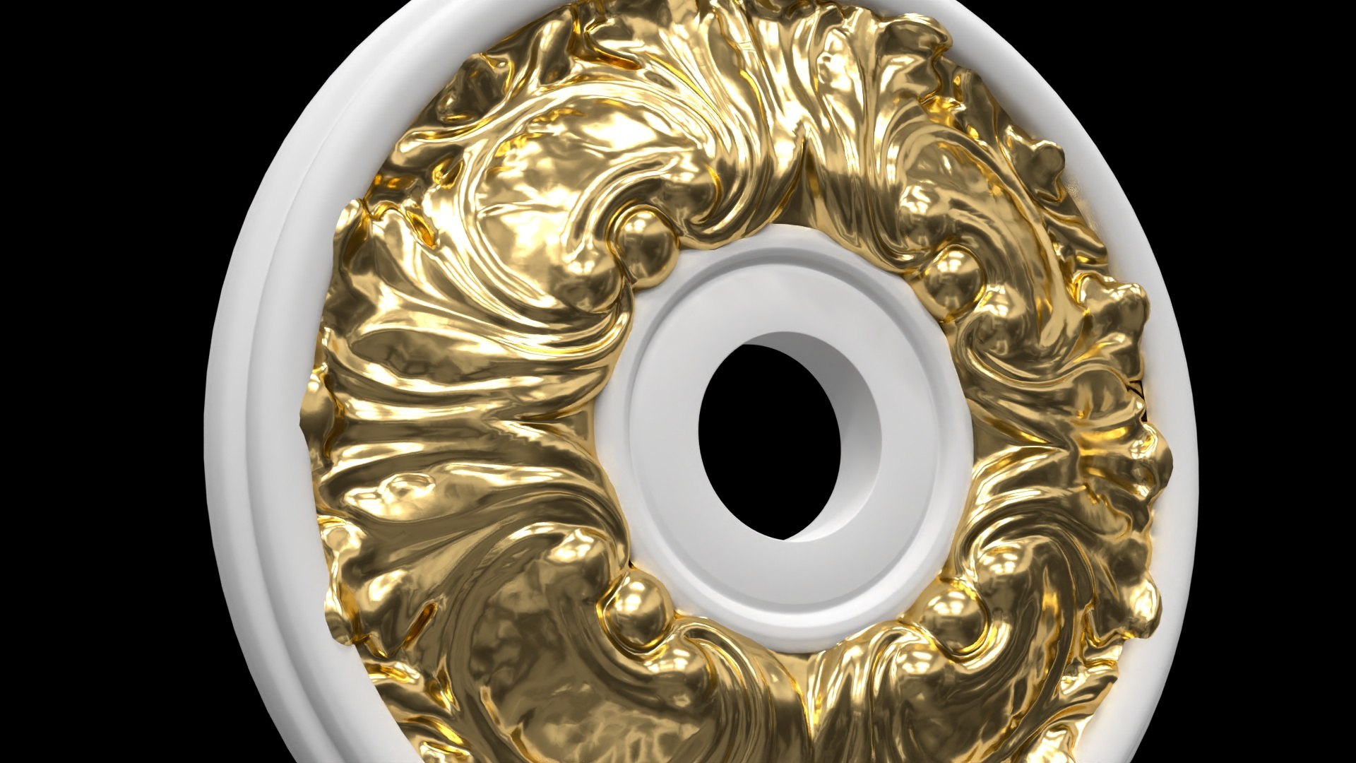 3D Ceiling Sockets Gypsum Plaster DR14 - TurboSquid 2013116