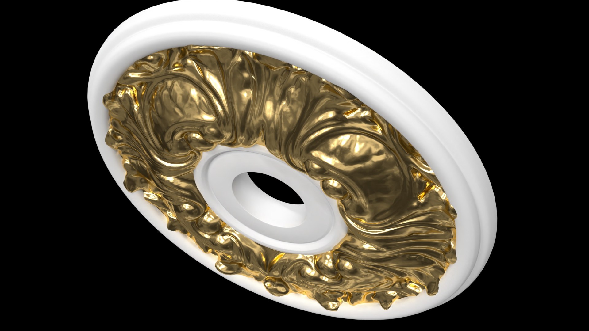 3D Ceiling Sockets Gypsum Plaster DR14 - TurboSquid 2013116