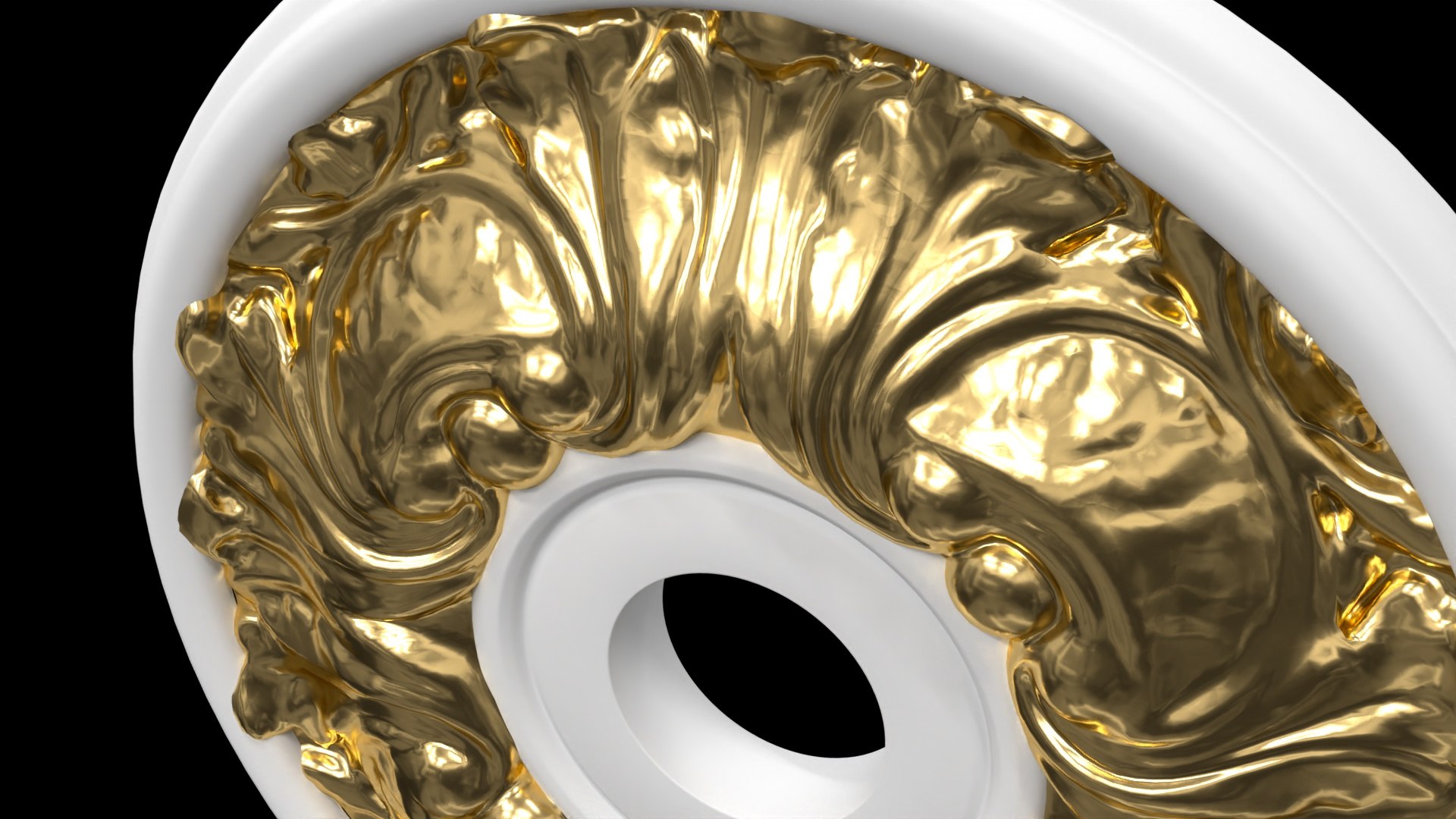 3D Ceiling Sockets Gypsum Plaster DR14 - TurboSquid 2013116