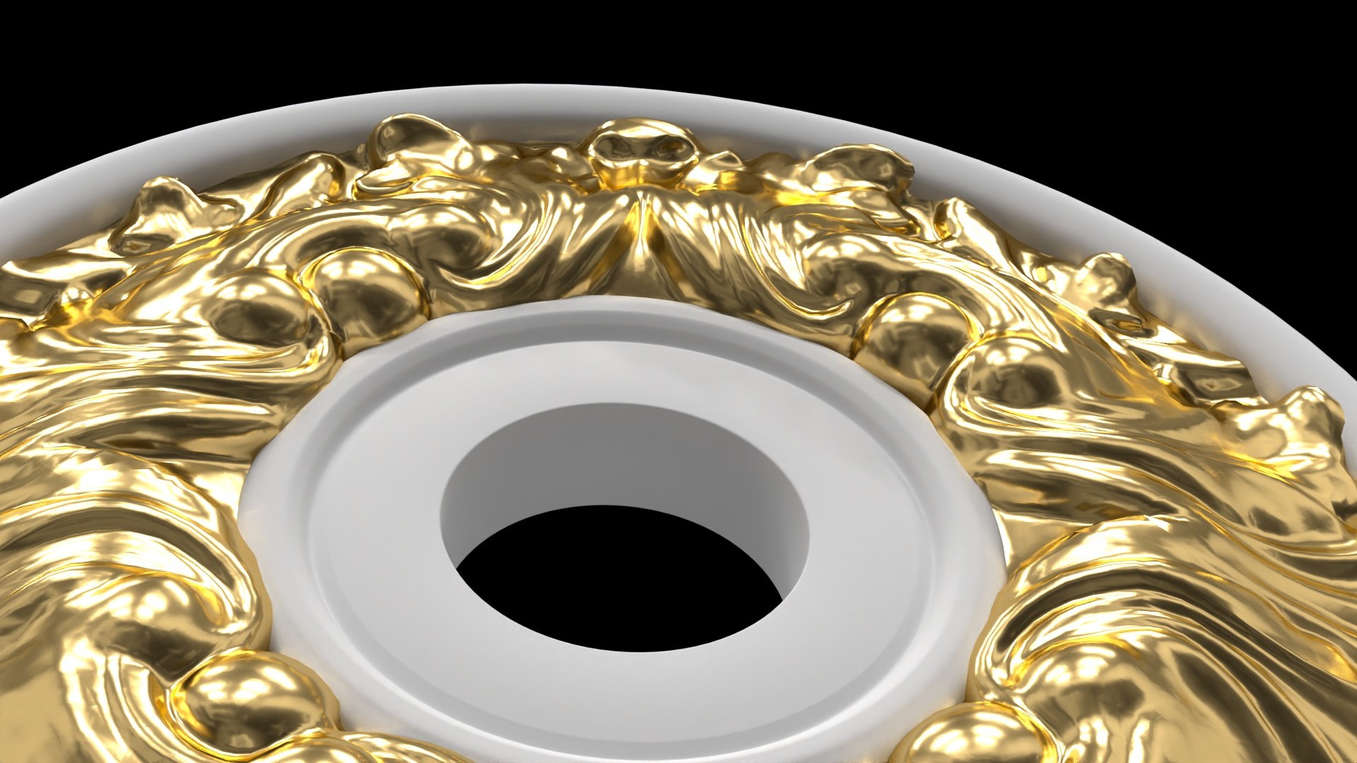 3D Ceiling Sockets Gypsum Plaster DR14 - TurboSquid 2013116