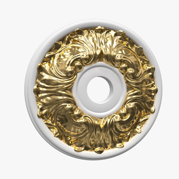 3D Ceiling Sockets Gypsum Plaster DR14 - TurboSquid 2013116