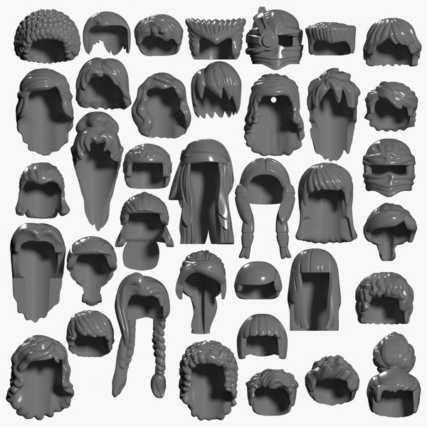 Lego 3D Scan Hair Collections 3D 모델 - TurboSquid 2002932