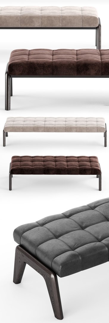3D Minotti Kirk Bench - TurboSquid 1586655