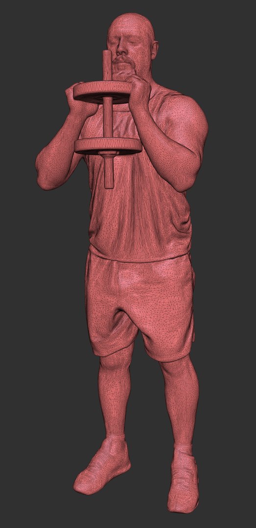 3D Man Lifting Dumbbell 386 - TurboSquid 2000834