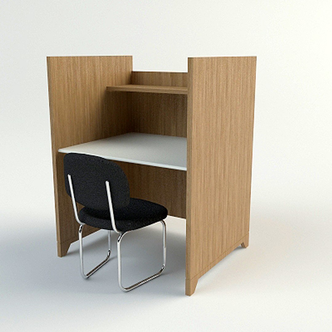 Study Carrel Chair - 3d Max