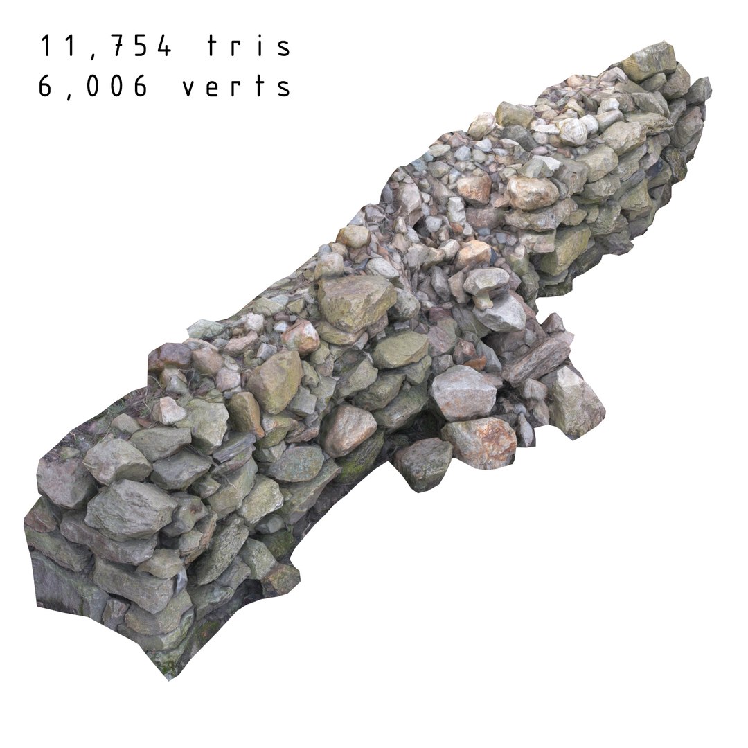 Dry Stone Wall Model - TurboSquid 1215229