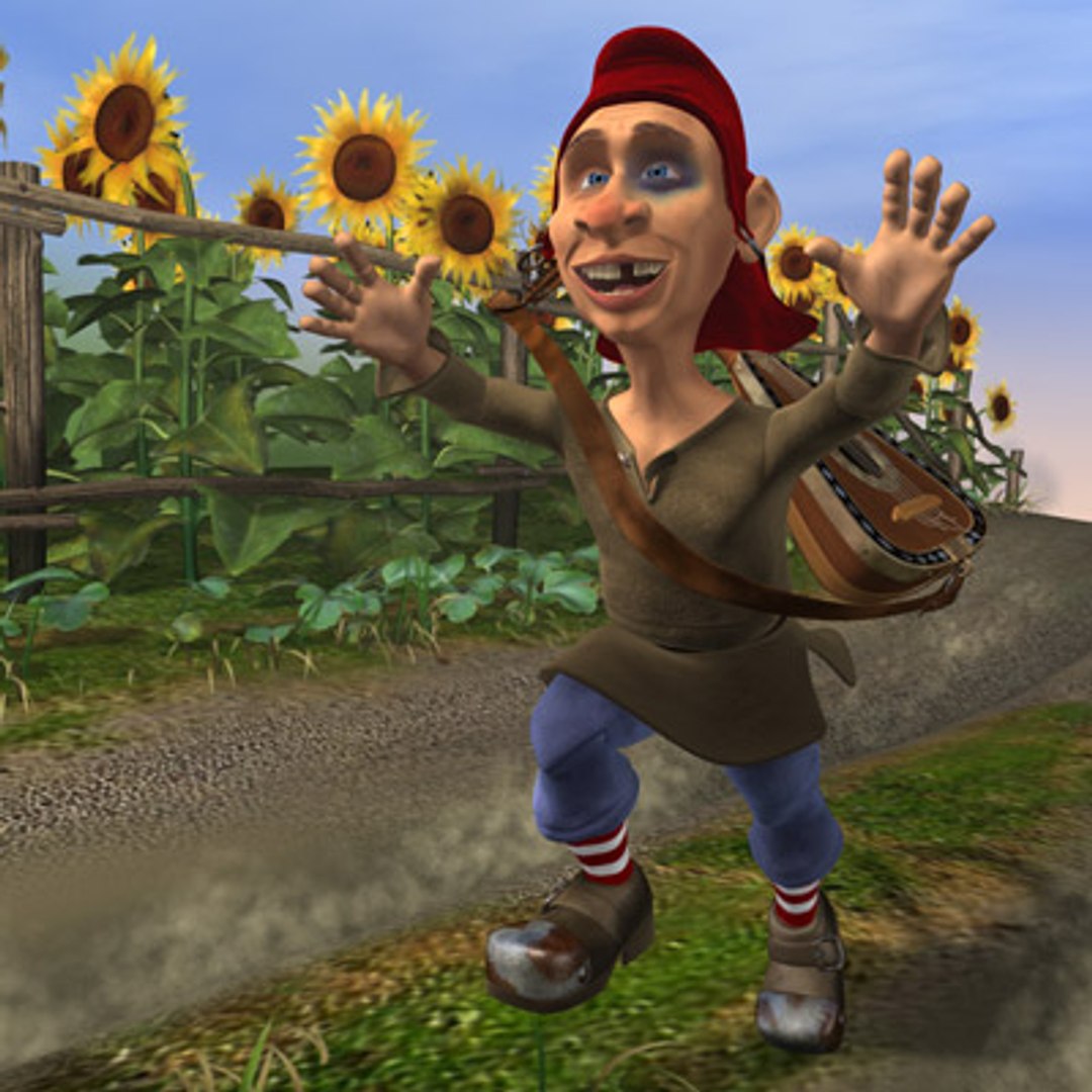 3d Model Gnome Character Animation Idler