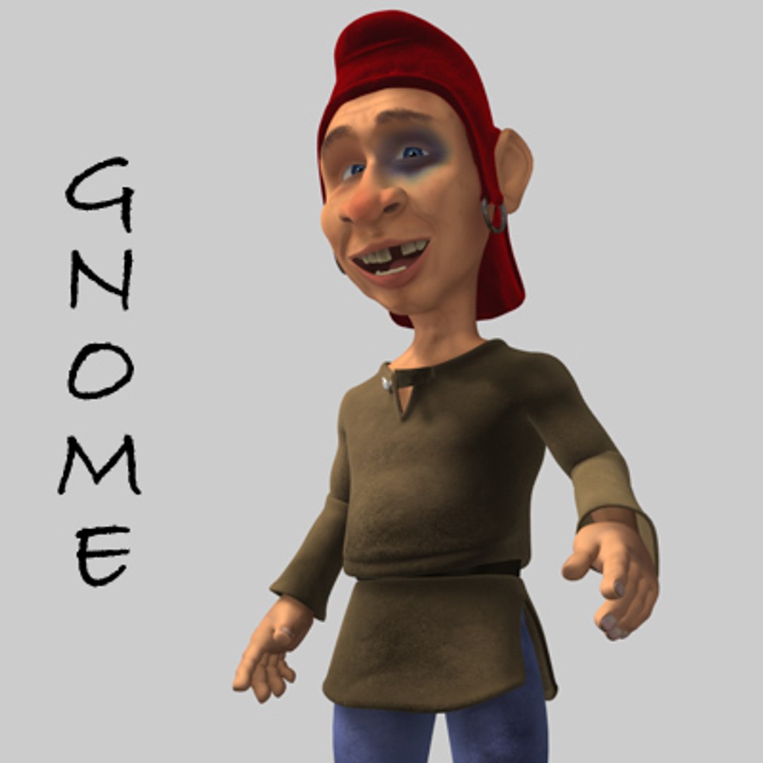 3d Model Gnome Character Animation Idler