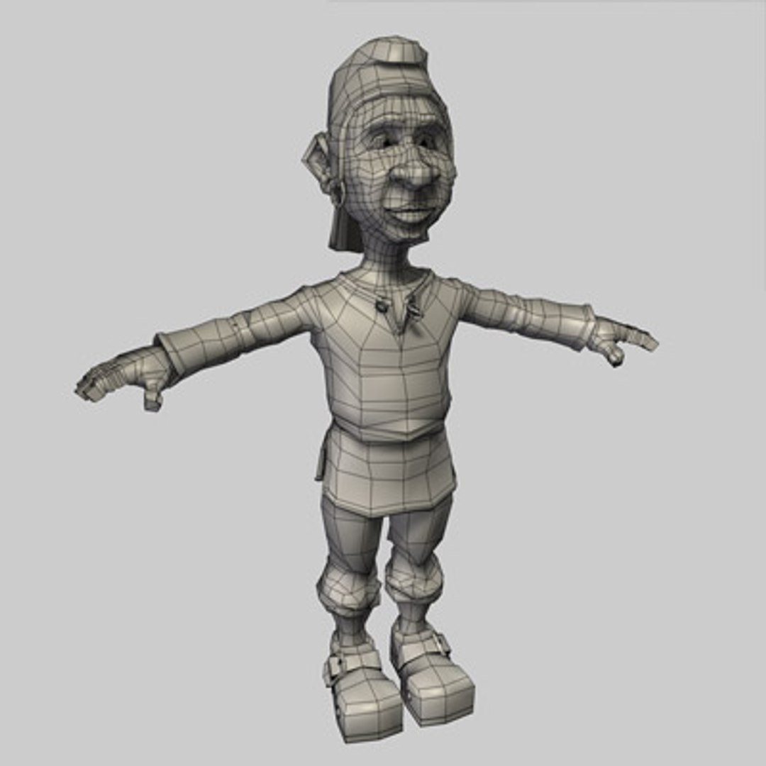 3d Model Gnome Character Animation Idler