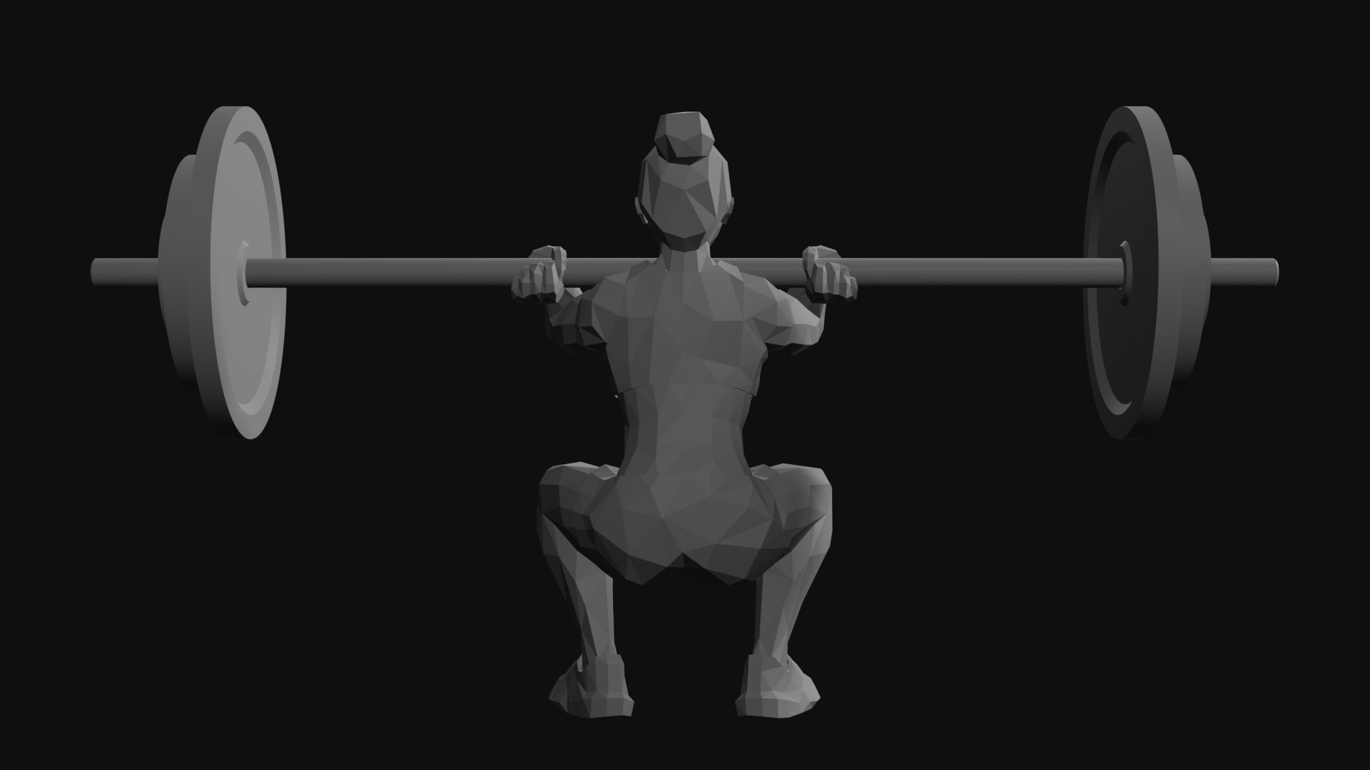 3D Printing LowPoly Clean Pose Female Weightlifter 3D - TurboSquid 2199440