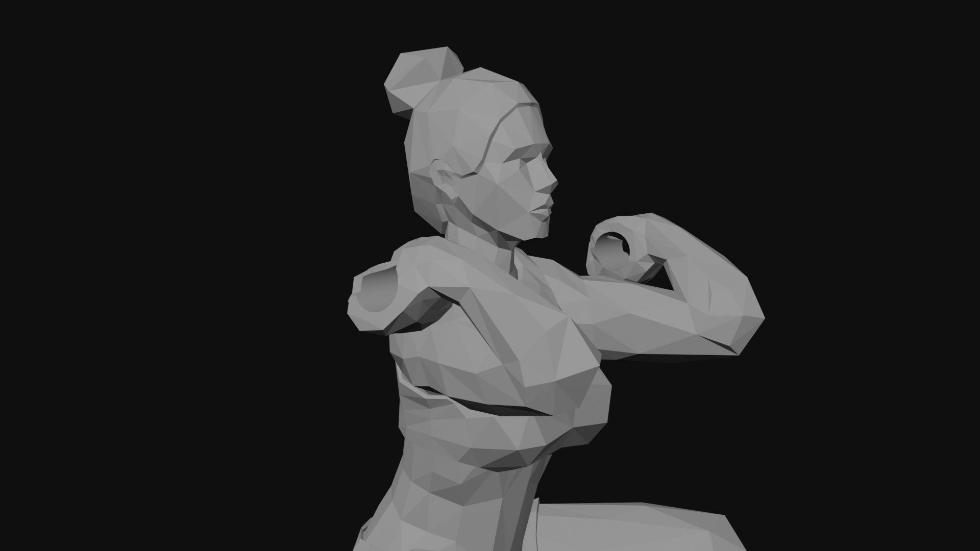3D Printing LowPoly Clean Pose Female Weightlifter 3D - TurboSquid 2199440